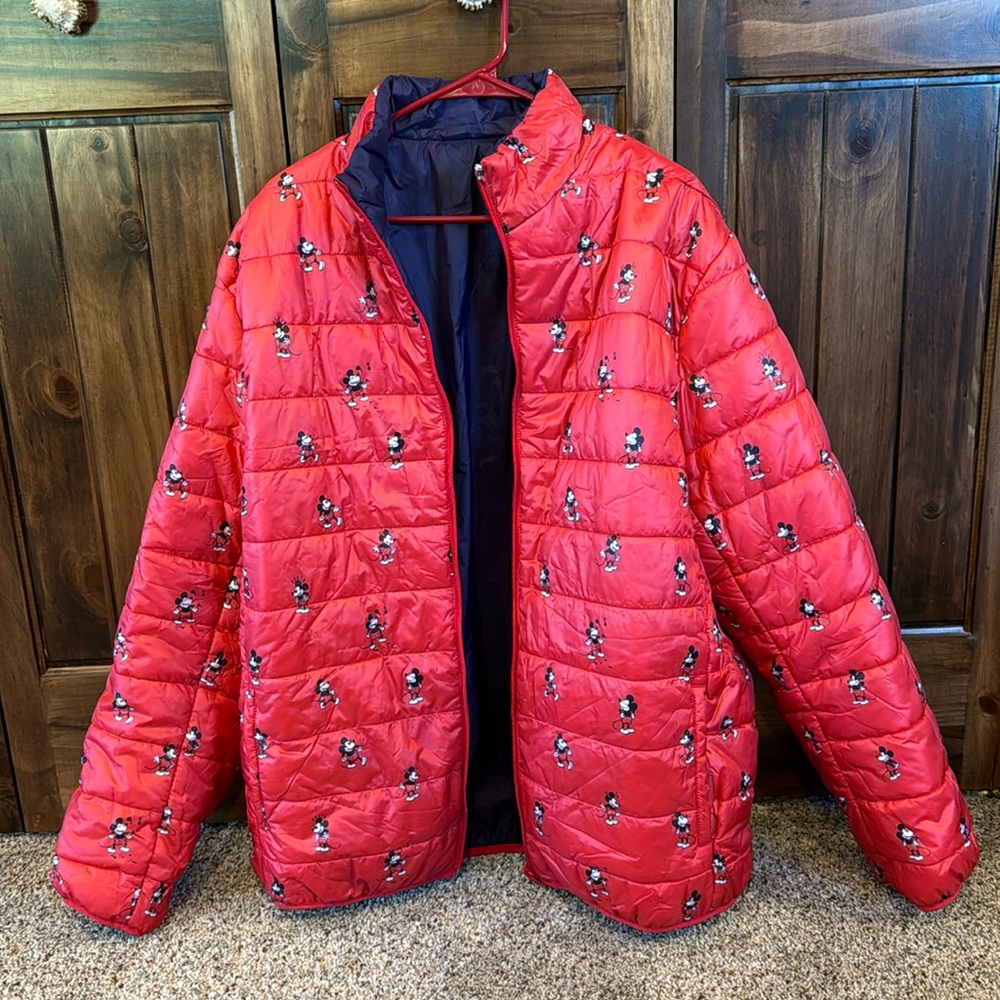 Disney Reversible Puffy Jacket, Mickey Mouse, Size Xx… - Gem